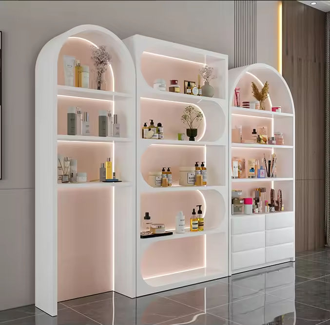 Hot Selling Modern Eco-Friendly Beauty Salon Display Rack & Wooden ...