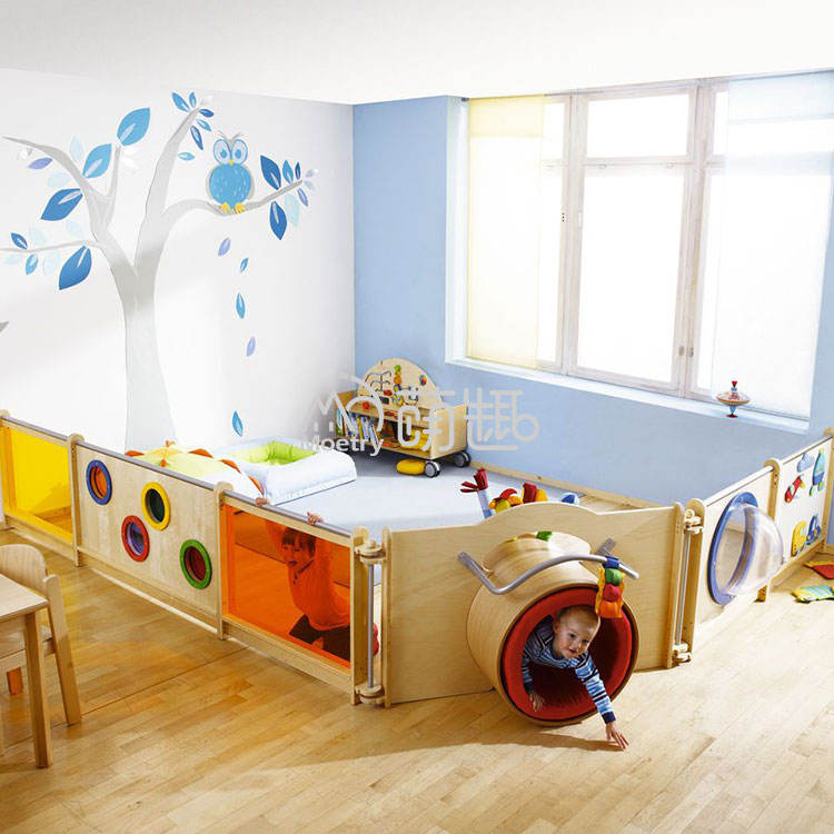Moetry Modern Wood Classroom Partition for Preschools