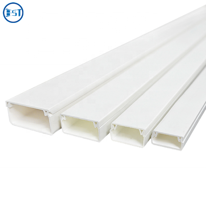 White Fire Resistant PVC Cable Channel U Plastic Profiles