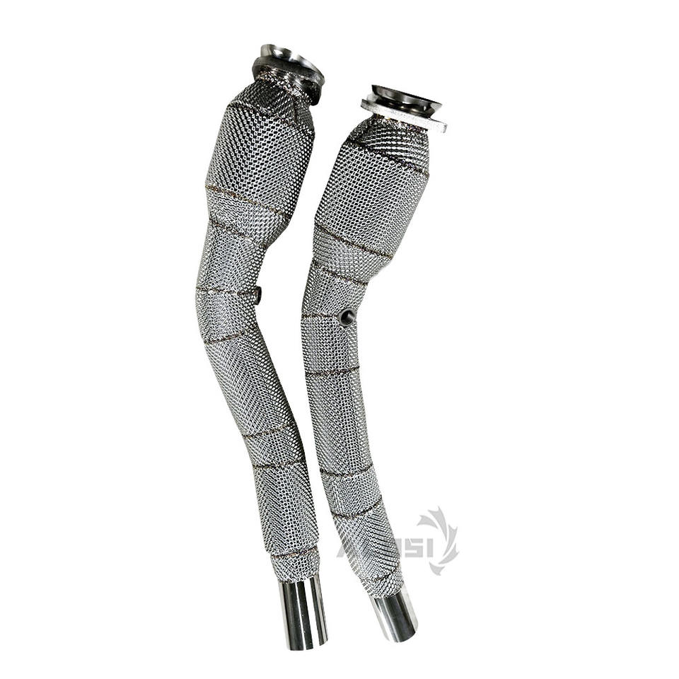 Cuski Stainless Steel Heat Shielded Downpipe for Jaguar XKR-S 5.0T 2009 ...