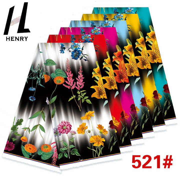 Shop Our Factory Big Floral Print Design Fabric for Dress