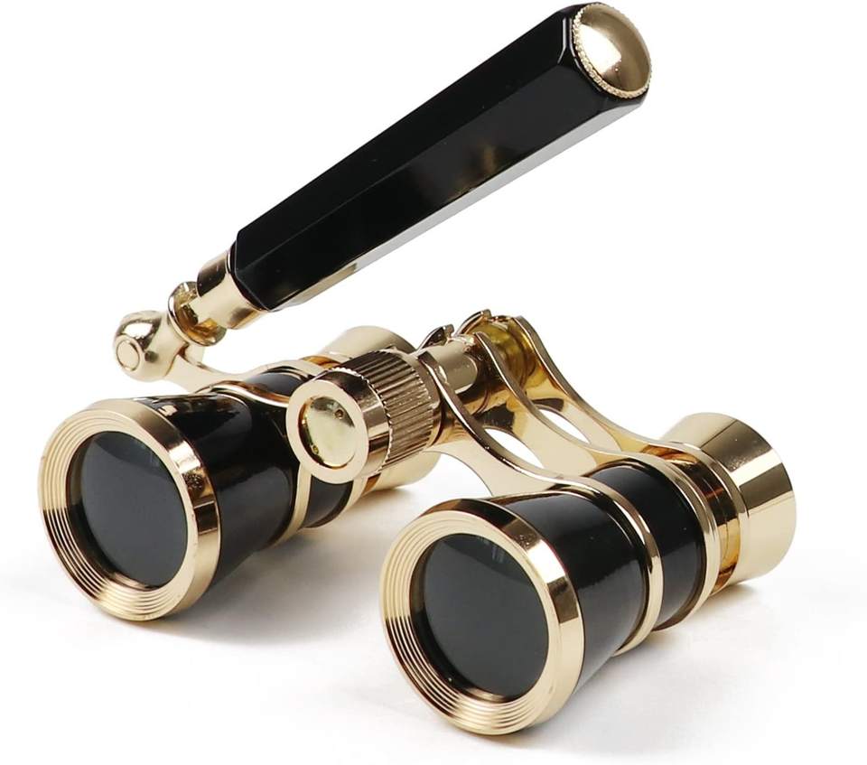 Vintage 3X25 Metal Opera Glasses Binoculars for Theater