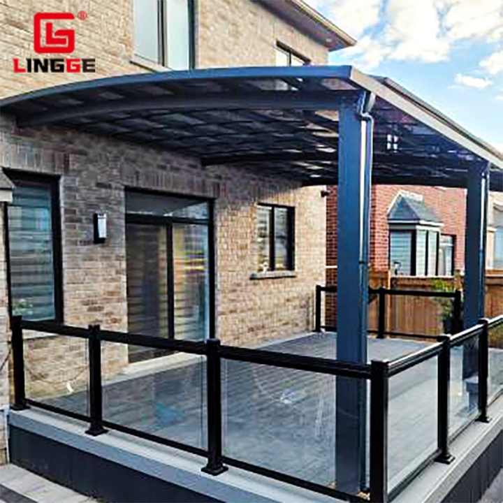 Outdoor Garden Awning Canopy with Gutter - Polycarbonate Roof