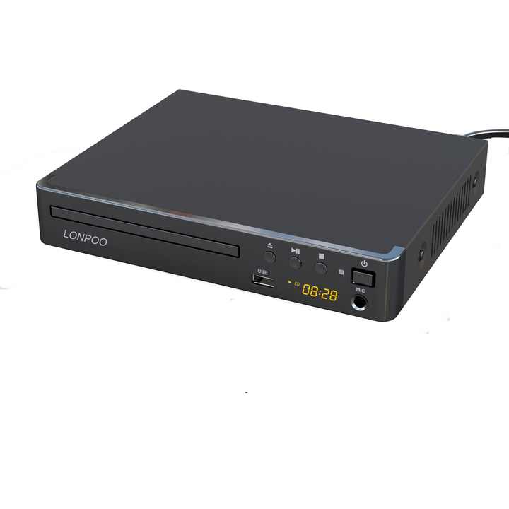 LONPOO Home DVD Player with Karaoke Jack - Multiple OSD Languages