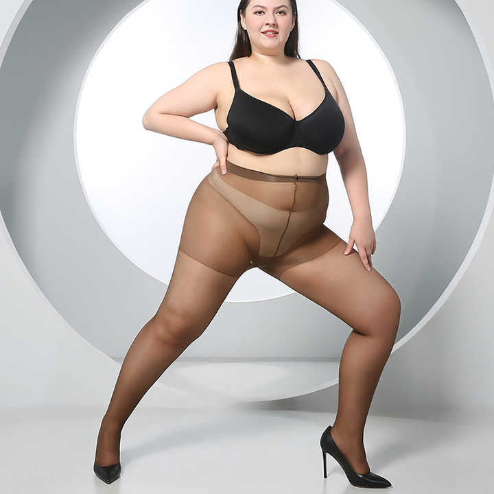 20D Ultrathin Transparent Pantyhose Super Plus Size Snagging Resistance Tights Pantyhose for ...