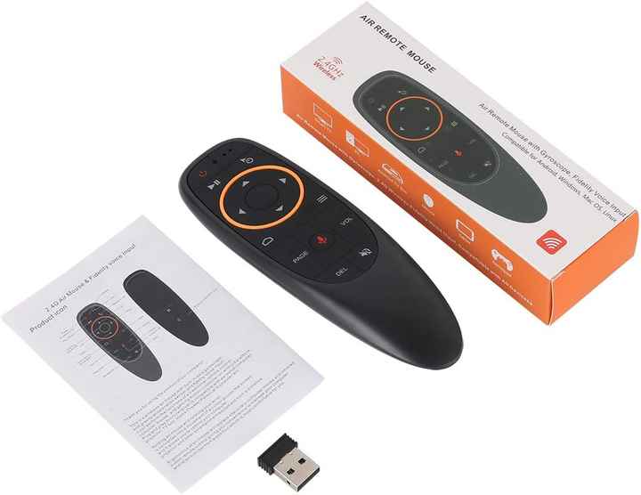 G10S Air Mouse with Gyro Sensing 2.4G RF Wireless USB Receiver Voice ...