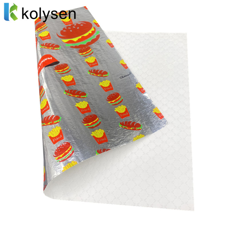 Hot Fast Food Insulated Hamburger Wrapper Wrapping Paper Burger ...
