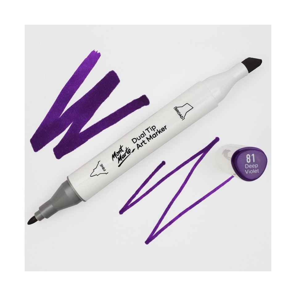 Mont Marte Dual Tip Art Marker - Purple V2 Alcohol Art Markers Pen ...