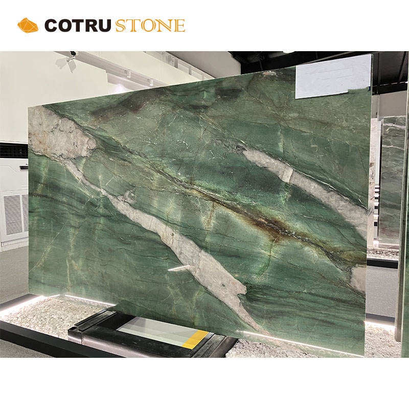 Luxury Emerald Green Marble Slab - Polished Calcite for Modern Interior ...