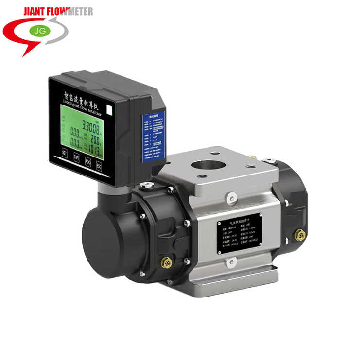 JIANT Gas Roots flowmeter flange connection RS485 4-20mA Gas waist wheel flowmeter with display ...