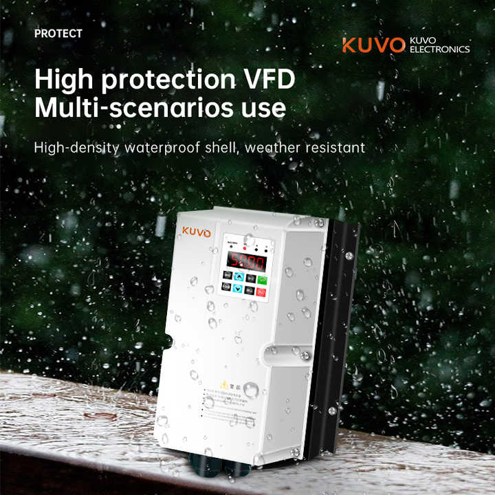 KUVO KV90QE Energy-saving Three Phase 380V VFD Drive IP54 High Level of Protection Variable ...