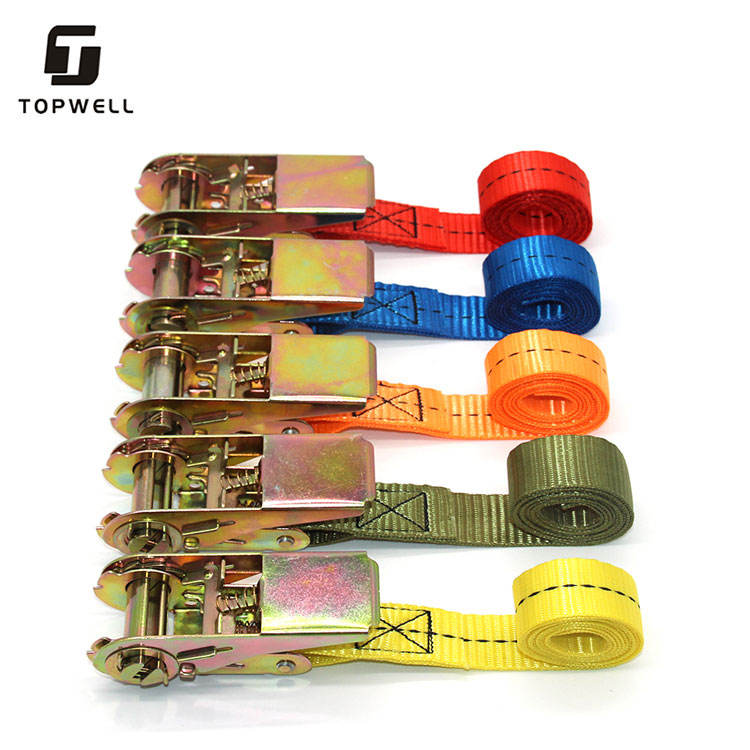 Retractable belt truck lashing webbing ratchet tie down with hooks ...