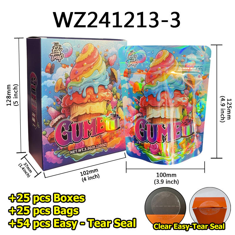 25 Sets Box Bag 3.5g Cross-Border Cartoon Matching Box Mirror Laser ...