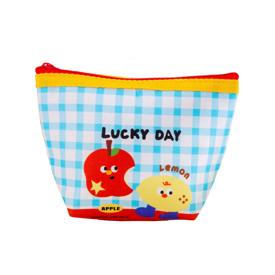 Cute Cartoon Towel Hand-Held Makeup Bag & Transit Card Coin Purse with ...