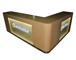 Buy Freestanding l shape counter for exhibition with Custom Designs ...