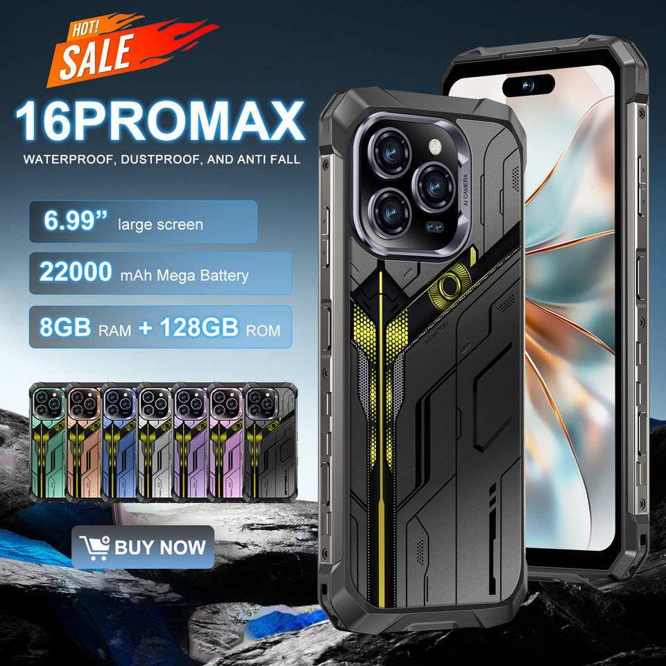 16pro 5G Rugged Smartphone Ultra Long Battery Life Night Vision Gaming ...