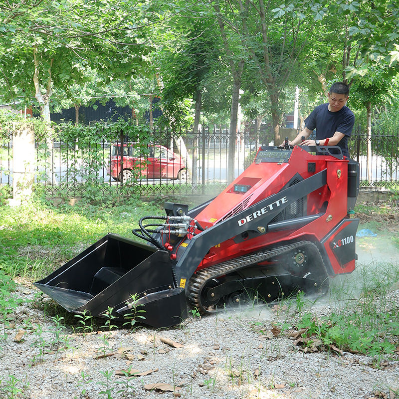 Professional Derette XC1100 Mini Skid Steer Front End Loader with Soil ...
