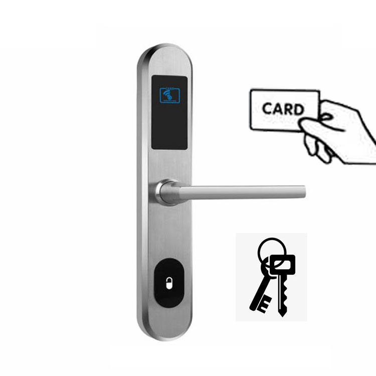 Keyless Door Lock Handle For Hotel Key Card Rf Card Electronic Door ...