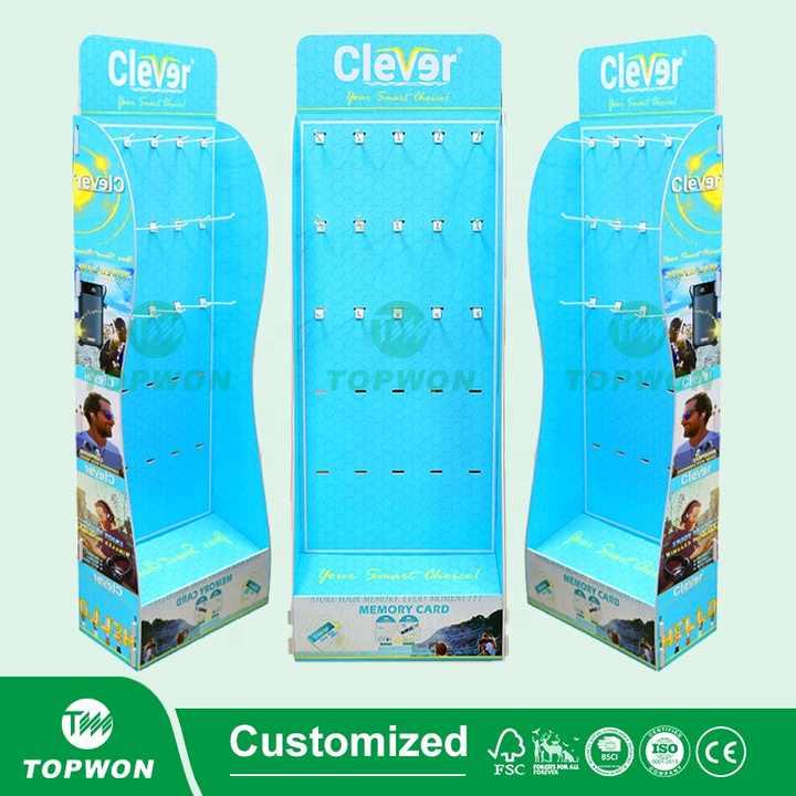 Customized Easy Assembly Countertop Plastic PVC Counter Hook Floor ...