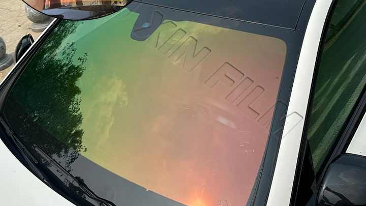 1.52*30M Sunset Red Chameleon Tint VLT 57% Windscreen Car Window Tint ...