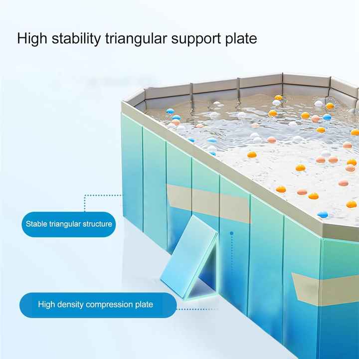 1.85M Pvc Portable Swimming Pool Rectangle Household Outdoor Cold ...