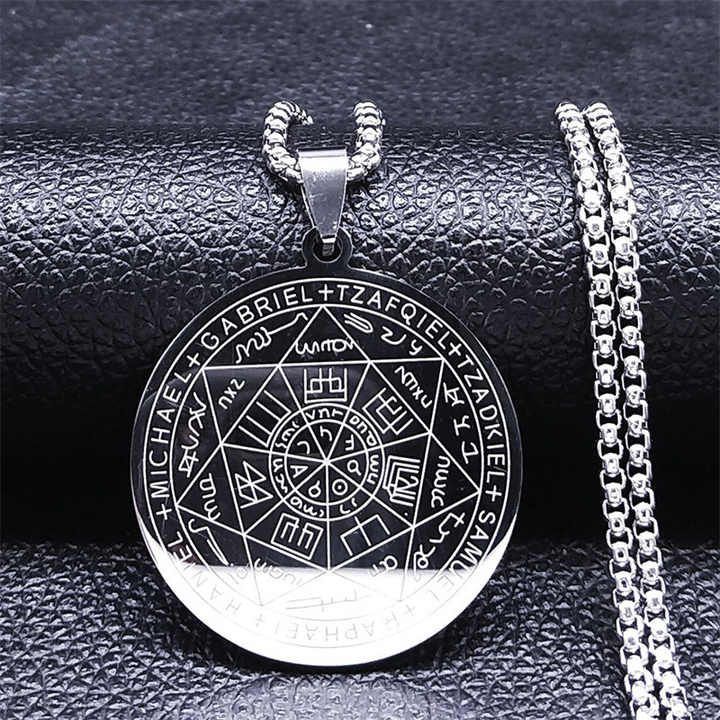 Solomon Seal Talisman Protection Amulet Necklace for Men