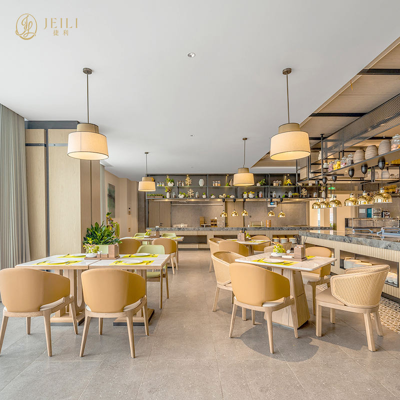 JEILI Luxury Hotel Wooden Modern Outdoor Commercial Table and Chair Set ...