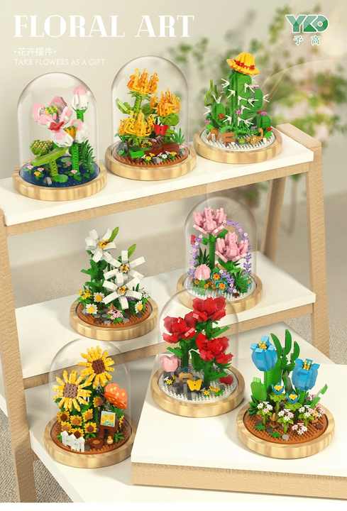 Eternal Block Flower Assembly Bouquet - Educational Toy