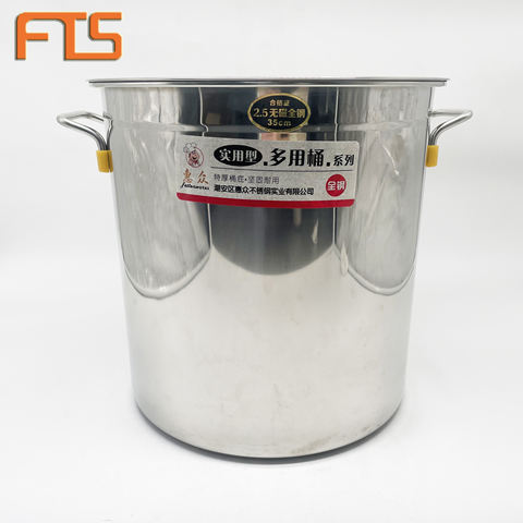 Fts Stock Pot Stainless Steel Cook Pots Wholesale Commercial Gas Shabu ...