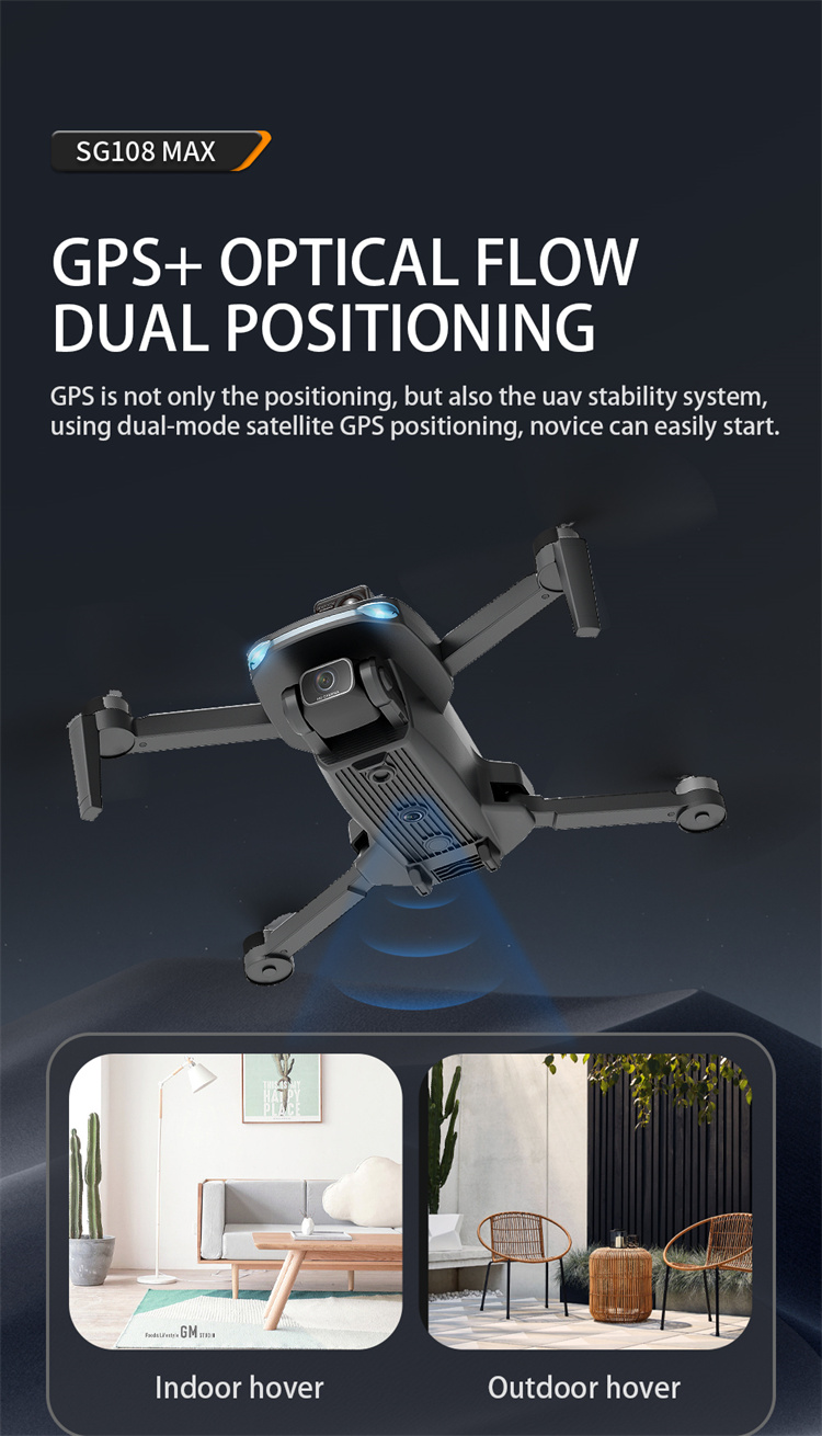 SG108 MAX - 4K Mini Drone 2-Axis Gimbal Professional Camera 5G WIFI FP ...