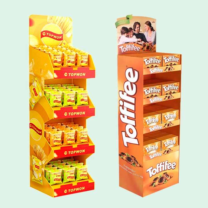 Custom Retail Pop up Display Cardboard Promotional Pos Snacks Drinks ...