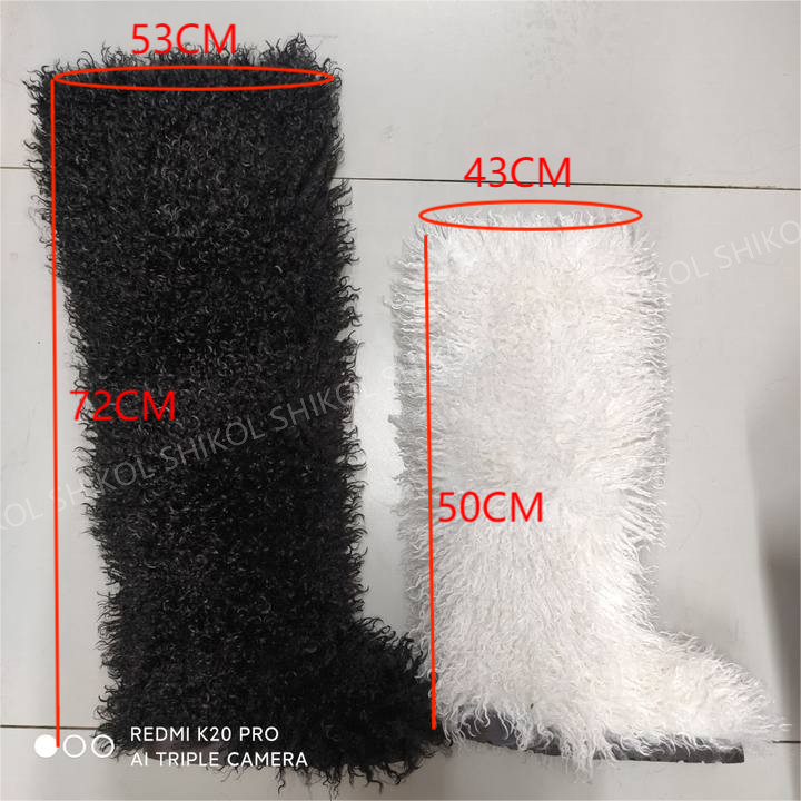 SHIKOL Mongolian Fur Boots - High Quality Winter Fashion