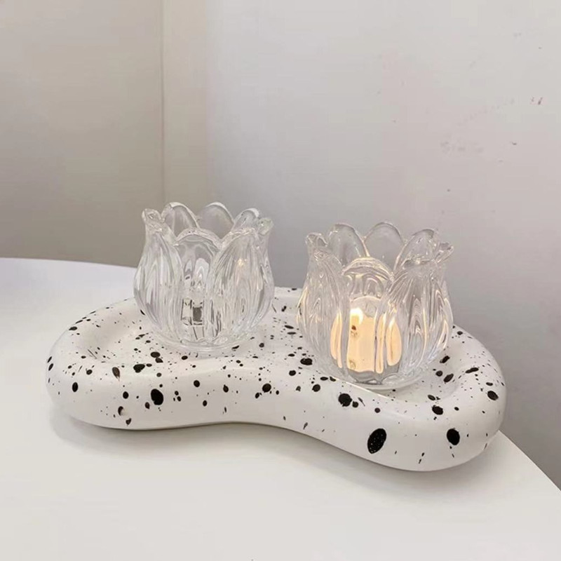 Small Tulip Jars for Candles | Eco-Friendly Glass & Ceramic