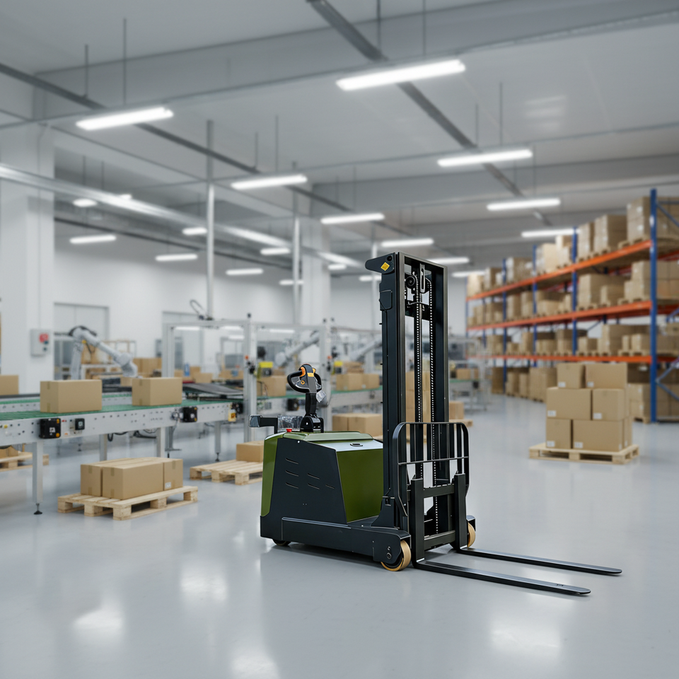 1.2 Ton Counterbalanced Electric Stacker 1200kg No Front Leg Pallet ...