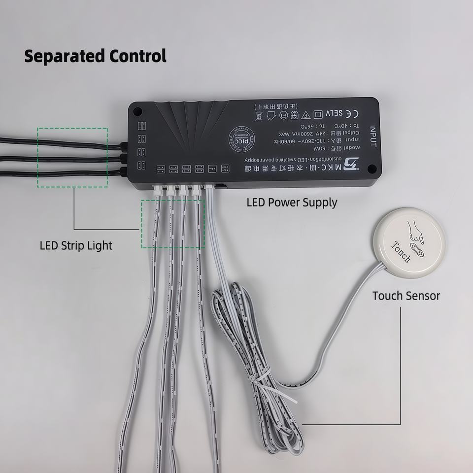 DC12V 24V Black LED Driver 36W 60W 100W Led Strip Light Power Supply ...