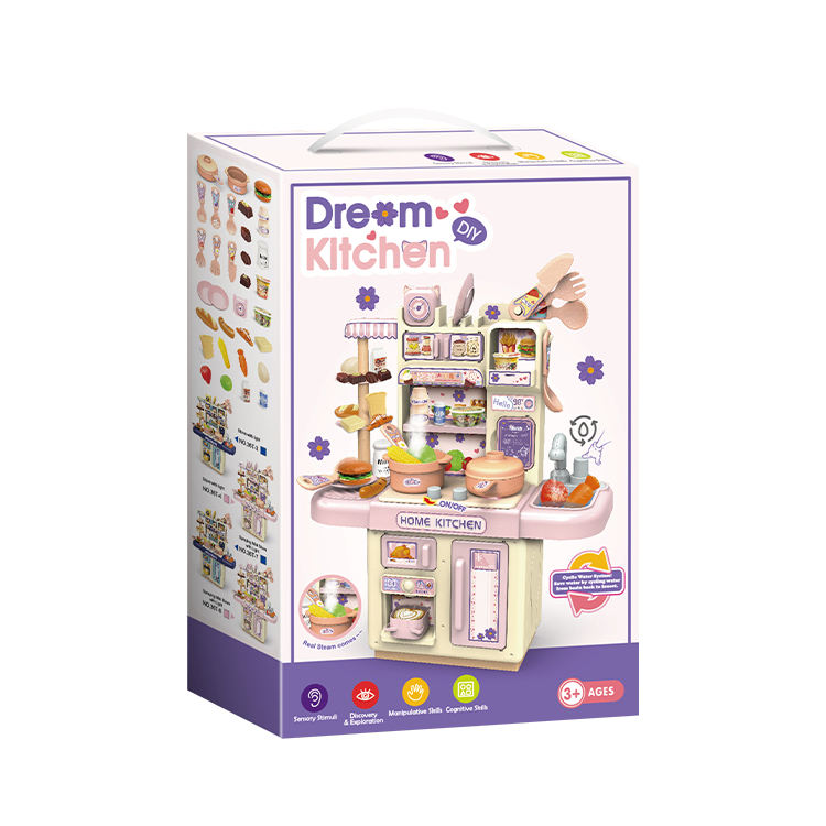 Kids Role Play Toy Kitchen Kids Mini Kitchen Food Table Cooking Kitchen ...