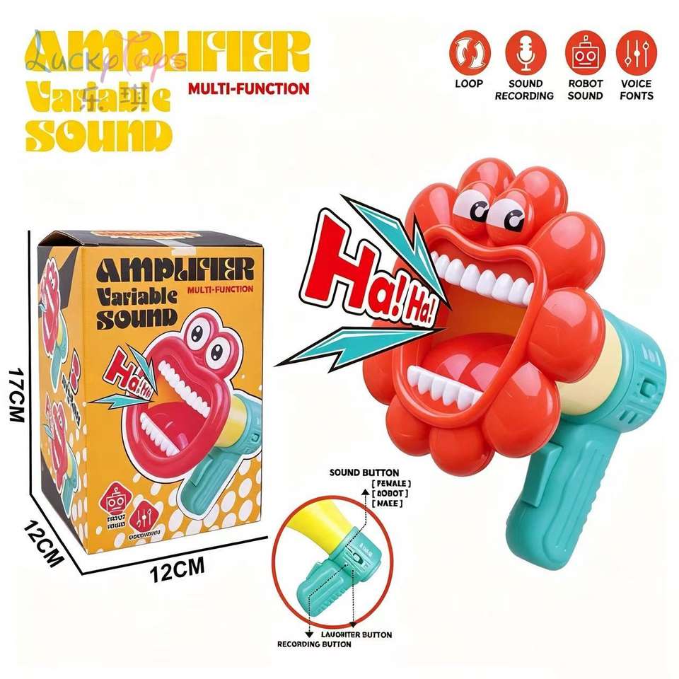 Funny Voice-changing Cartoon Big Mouth Children's Megaphone with Mini ...