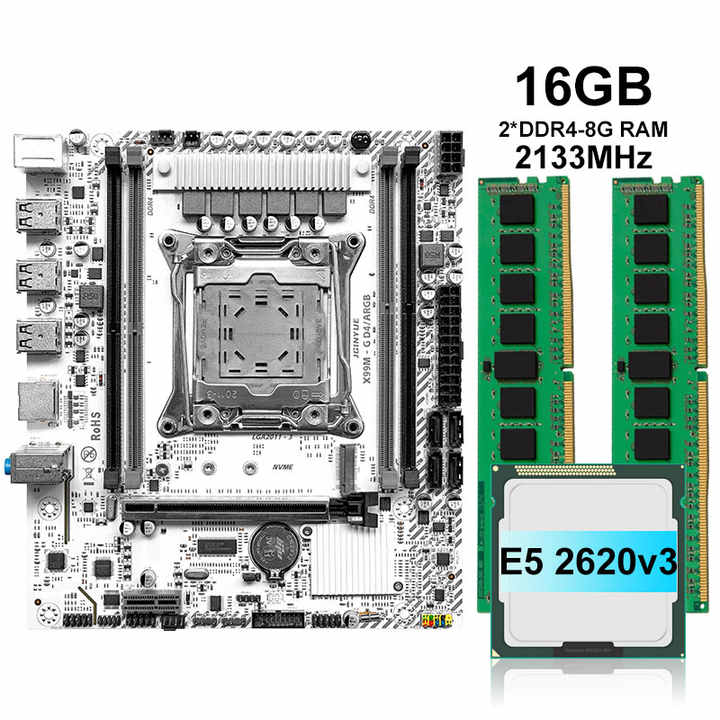 X99 Motherboard Lga 2011 3 Kit Set With Ddr4 16gb 2 8gb 2133mhz Ram