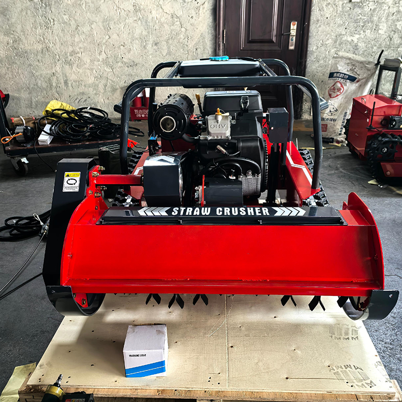 Remote Controlled Tracked Mulcher Motor & Engine Cordless Electric Lawn ...