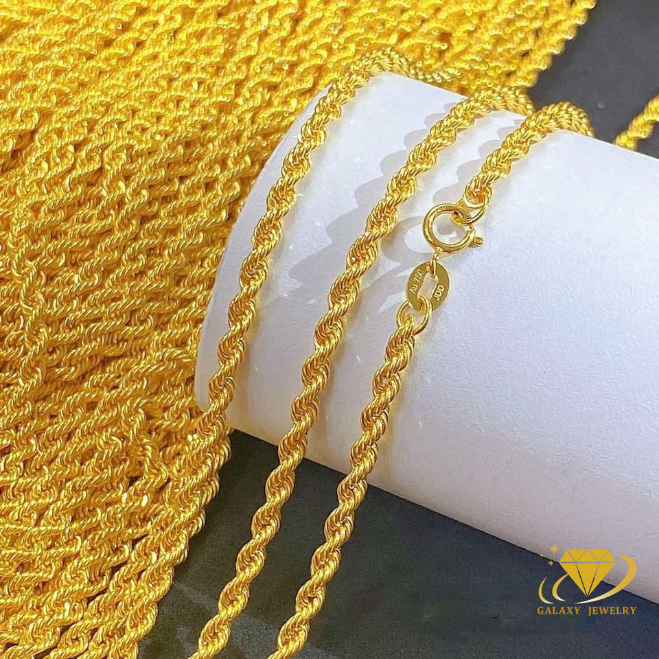 18K Solid Gold Rope Chains - Durable and Stylish Jewelry