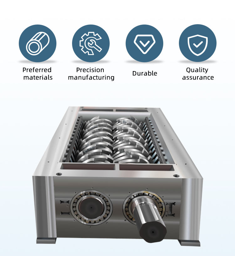 Compact Double Shaft Motor Stainless Steel & Aluminum Scrap Metal ...