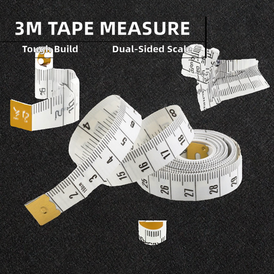 3M 1.5M Double Scale Tape Measure (60inch/150cm) Plastic Body Sewing ...