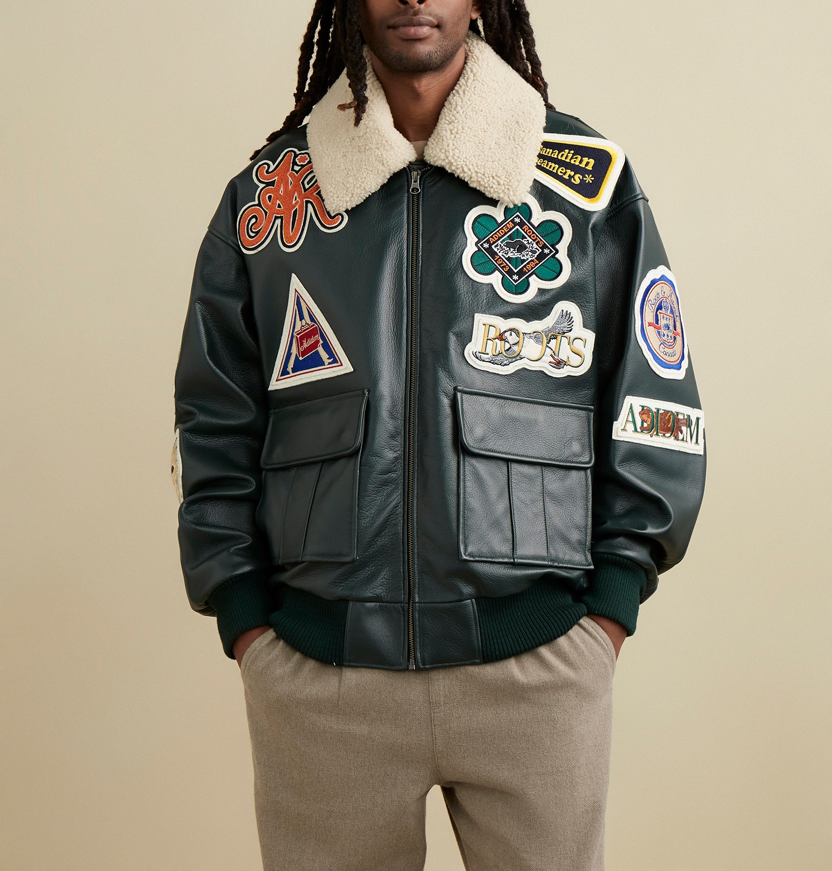 Custom Made High Quality Winter Unisex Flip-collared Bomber Jackets Men ...