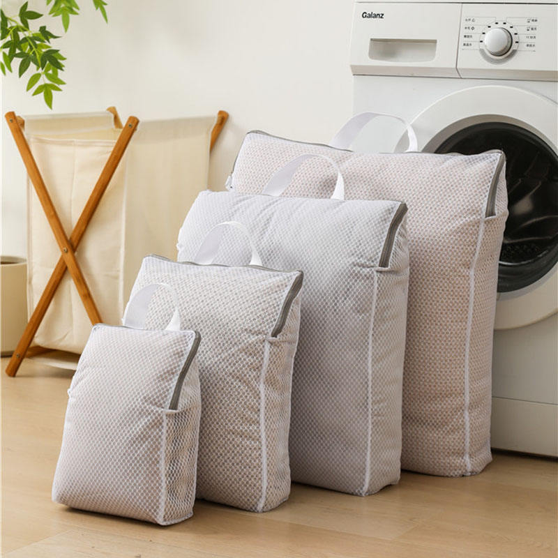 High Quality Custom Logo Mesh Laundry Bag Reusable Wash Bag Set for ...