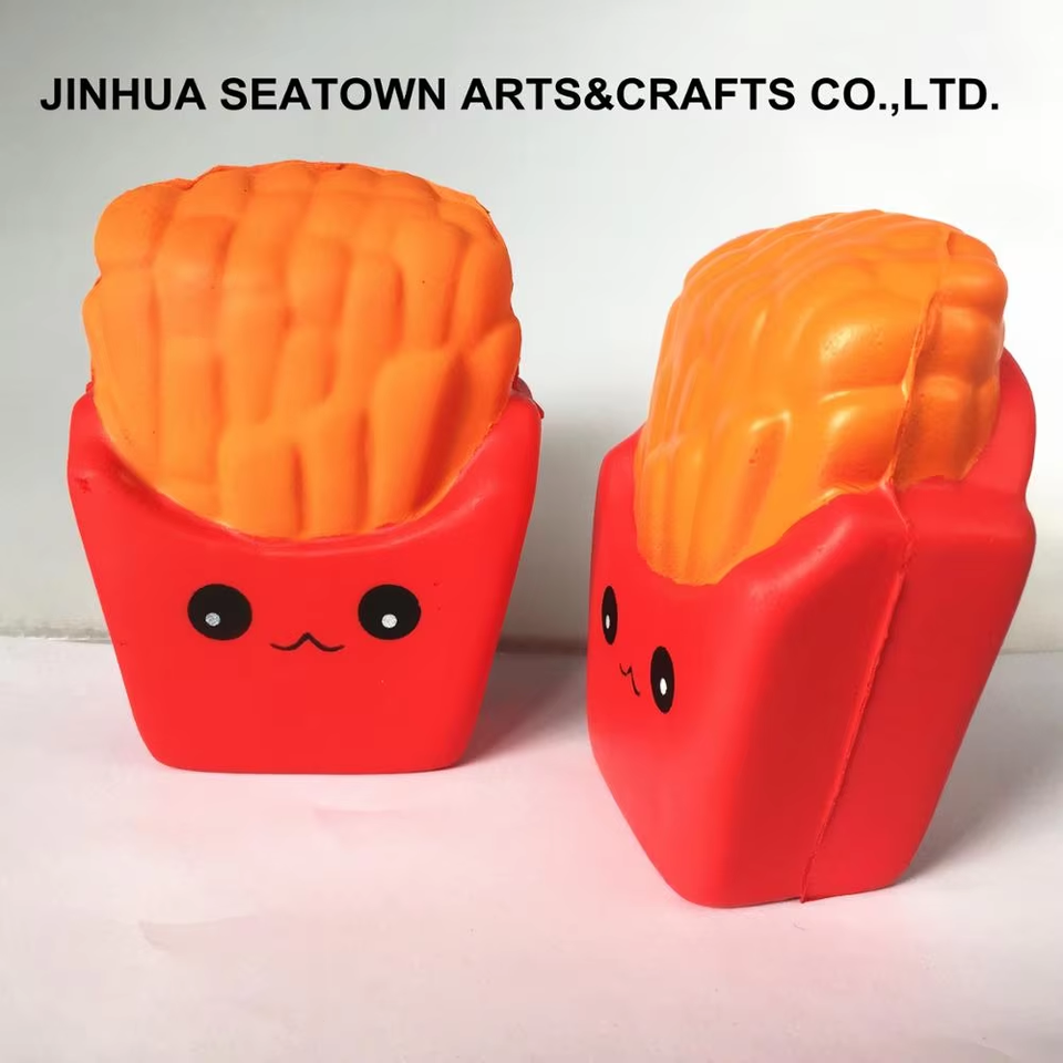 Kawaii French Fries Squishy Toys PU Stress Release Slow Rising Squeeze ...
