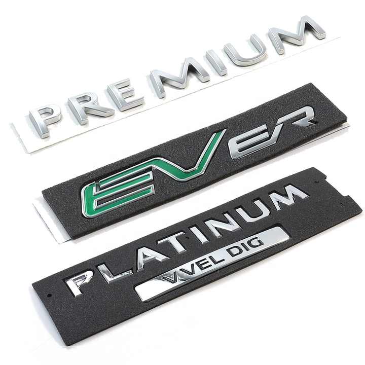 Custom Digital Car Logos Self-Adhesive Chrome 3d Abs Car Letter Luxury ...