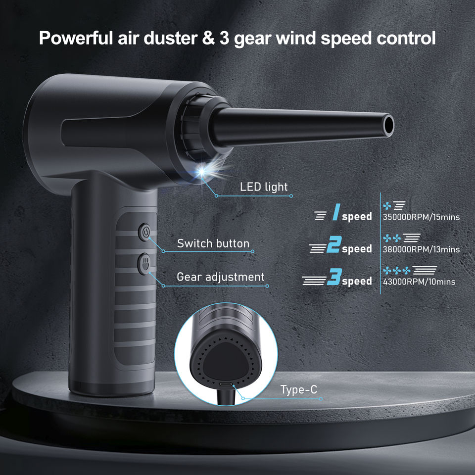 Electric Air Duster Mini Computer Air Blower Keyboard Portable ...