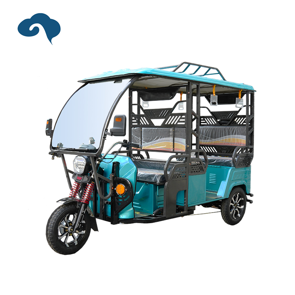 900W 48V Electric 4 Passengers Tricycle Tuktuk 3 Wheel Trike Texi Rickshaw Pick Up