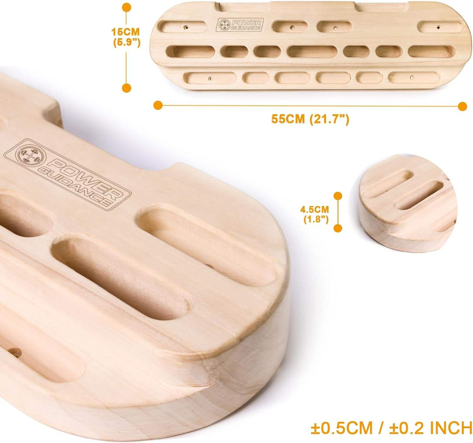 Rock Climbing Hangboard Wooden Hand Grip Strengthener Forearm Exerciser ...
