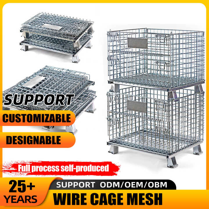 Large Capacity Steel Mesh Containers for Parts Storage Durable ...